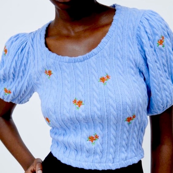 Zara | Tops | Zara Cropped Knit Top | Poshmark